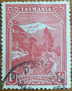 Stamp: Mount Wellington (Tasmania(Pictorial Definitives) Col:AU-TA 1910 ...