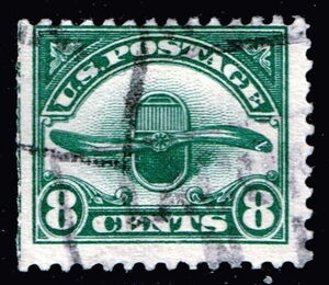 Stamp: Airplane Radiator and Wooden Propeller (United States of America ...