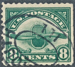 Stamp: Airplane Radiator and Wooden Propeller (United States of America ...