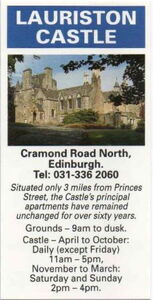 Functional Card: Lauriston Castle (Advertising and Promotion, United ...