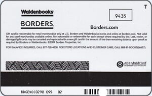 Gift Card: Gift Package (Borders & Waldenbooks, United States of ...