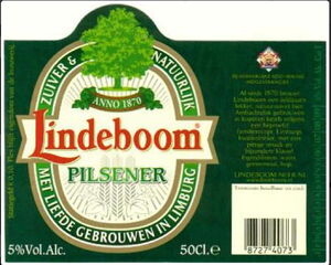 Drink Label: Lindeboom Pilsener (Lindeboom Bierbrouwerij ...