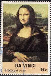 Stamp: Da Vinci Mona Lisa (Scotland, Davaar Island: Cinderella Stamps ...