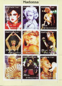 Stamp: Madonna (Kyrgyzstan: Illegal Stamps(Famous People (2003)) Col:KG ...