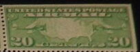 Stamp: Map of the USA and Two De Havilland D.H. 4M Mail Planes (United ...