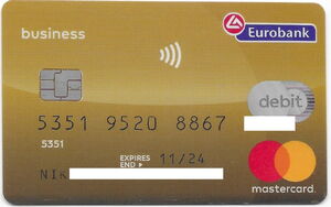 Bank Card: businss Eurobank debit mastercard (Eurobank Ergasias S.A ...
