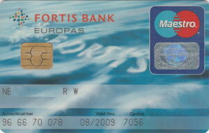 Bank Card: Maestro (Fortis, NetherlandsCol:NL-MS-0055.02