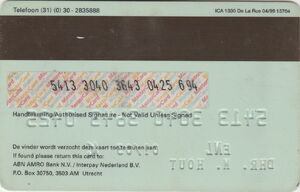 Bank Card: MasterCard Standard (ABN-AMRO Bank, NetherlandsCol:NL-MC-0014.02