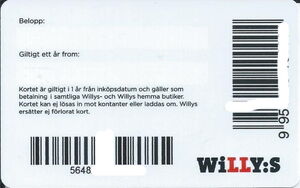 Gift Card: Grattis till ett presentkort som ger (Willy:s, Sweden(Willy ...