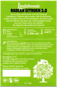Drink Label: Lindeboom Radler (Lindeboom Bierbrouwerij, NetherlandsCol ...