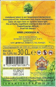 Drink Label: Lindeboom Saison (Lindeboom Bierbrouwerij, NetherlandsCol ...