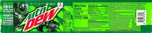 Drink Label: Mtn Dew XBox (Pepsico, INC, United States of AmericaCol:US ...