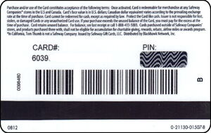 Gift Card: Groceries (Safeway, United States of America(Christmas) Col ...