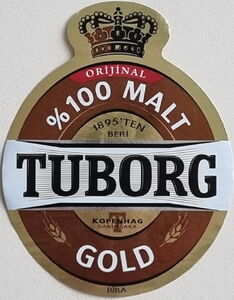 Drink Label: Tuborg Gold % 100 Malt (Türk Tuborg Bira ve Malt San. A.Ş ...