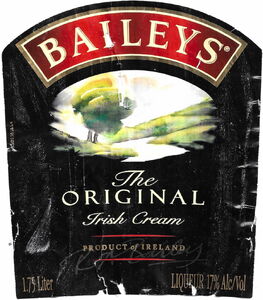 Drink Label: Imported Baileys Original Irish Cream (R&A Baileys & Co ...