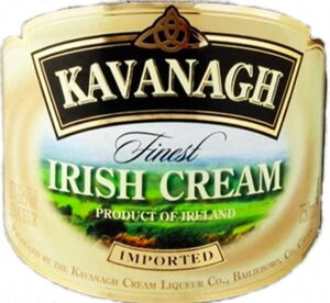 Drink Label: Imported Kavanagh Finest Irish Cream (Kavanagh Cream ...