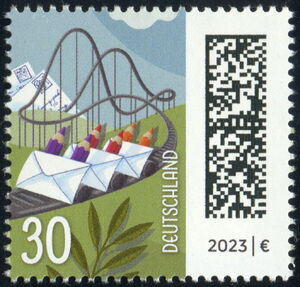 切手: Letters on Roller Coaster (ドイツ(World of the Letter Definitives ...