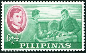 邮票: José Rizal playing chess (菲律宾(José Rizal (1861-1896)) Mi:PH 715,Sn ...