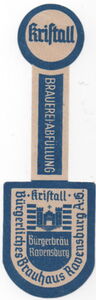 Drink Label: Kristall (Bürgerliches Brauhaus, Ravensburg, Germany ...