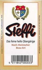 Drink Label: Steffi (Brauerei Franz Steffens, Linz, Germany, Federal ...