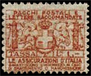Stamp: Leassicurazioni d'Italia + coat of arms - Ricevuta (Italy ...
