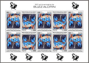 Stamp: Buzz Aldrin and James Lovell (Central African Republic(Buzz ...