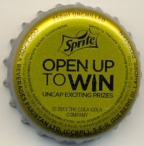 Bottle Cap: Sprite - Open up to win (Coca-Cola Beverages Pakistan Ltd ...