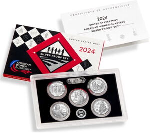 Coin: 25 Cents / Quarter (Set Silver Proof American Women Quarters 2024 ...