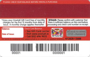 Gift Card: Logos (One4all, Ireland(One4all) Col:IE-O4all-072-2111