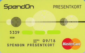 Gift Card: Yellow/Green Presentkort (Spendon, Sweden(SpendOn) Col:S-SOn ...
