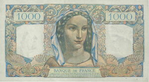 Banknote: 1,000 Francs (France(1945-1957 Issue) Wor:P-130a.8