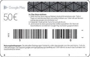 Geschenkkarte: Google play (Google, Deutschland, Bundesrepublik(Google ...