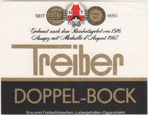 Drink Label: Treiber Doppel-Bock (Brauerei Treiber, Ludwigshafen, Germany, Federal RepublicCol ...