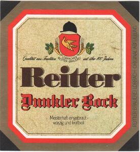 Drink Label: Reitter dunkler Bock (Brauerei Reitter, Lörrach, Germany, Federal RepublicCol:DE ...