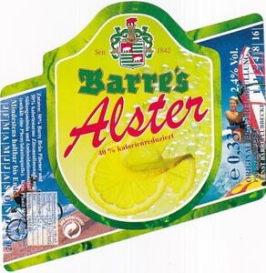 Drink Label: Barres Alster (Privatbrauerei Ernst Barre GmbH, Germany ...