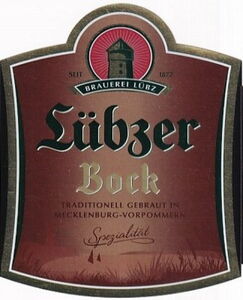Drink Label: Lübzer Bock (Mecklenburgische Brauerei, Germany, Federal RepublicCol:DE-BEER-038129