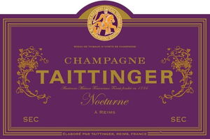 Drink Label: Taittinger Nocturne Sec (Taittinger Champagne, FranceCol ...