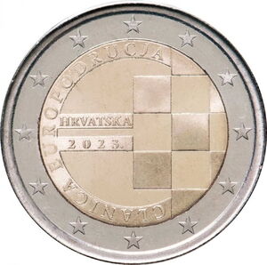 Coin: 2 Euro (Introduction of the Euro as Croatia's Currency Unit ...