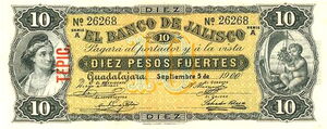 Banknote: 10 Pesos Fuertes (Mexico(Specialized Issue "El Banco de ...