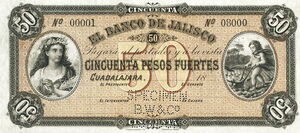 Banknote: 50 Pesos Fuertes (Mexico(Specialized Issue "El Banco de ...