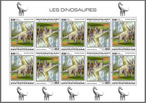 Stamp: Ceratops horridus (Central African Republic(Dinosaurs (2020)) Mi ...