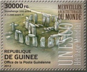 Stamp: Stonehenge (Guinea(Architectural Wonders of the World (2012)) Mi ...