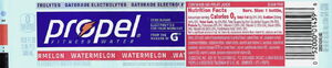 Drink Label: Gatorade Propel Watermelon (Gatorade Co., United States of ...