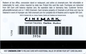 Gift Card: Cinemark (Cinemark, United States of America(Cinemark) Col ...