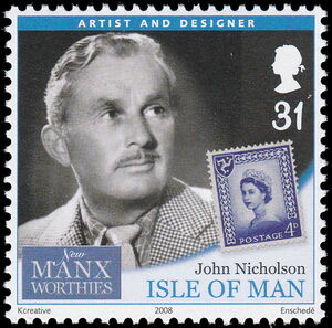 Stamp: John Nicholson (Isle of Man(Manx Worthies) Mi:IM 1462,Sn:IM 1275e,Yt:IM 1491,Sg:IM 1446 ...