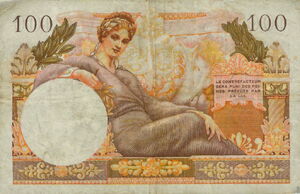 Banknote: 100 Francs (France(Military Issues) Wor:M-11a