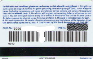 Gift Card: Logo (WHSmith, United Kingdom of Great Britain & Northern ...