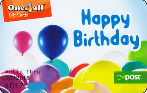 Gift Card: Happy Birthday (One4all, Ireland(Happy Birthday) Col:IE ...