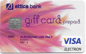 Bank Card: attica bank gift card prepaid VISA ELECTRON (Bank Of Attica ...