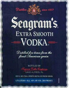 Drink Label: Seagram's Extra Smooth (Seagram Vodka Co., United States ...